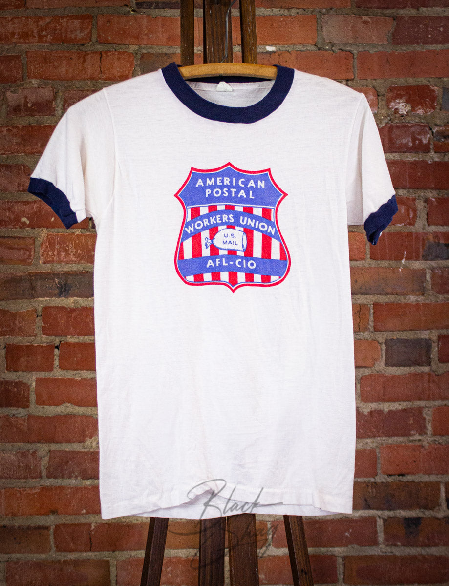 Vintage American Postal Union Graphic T Shirt 70s White XS – Black Shag ...