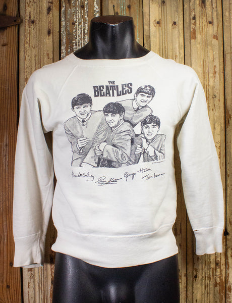 Vintage Beatles Sweatshirt 1963 White Small – Black Shag Vintage