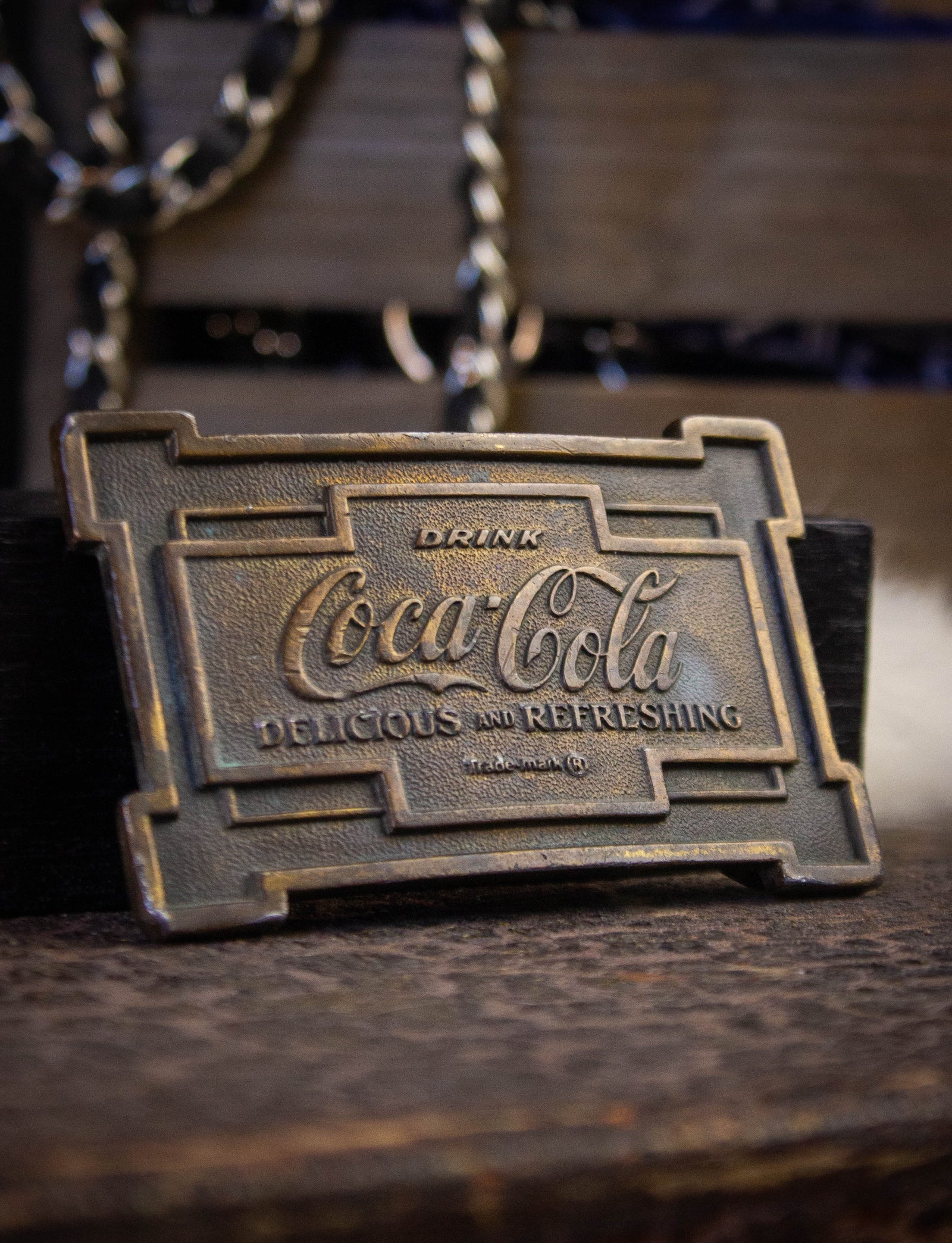 Vintage Coca Cola Belt Buckle 1976 – Black Shag Vintage