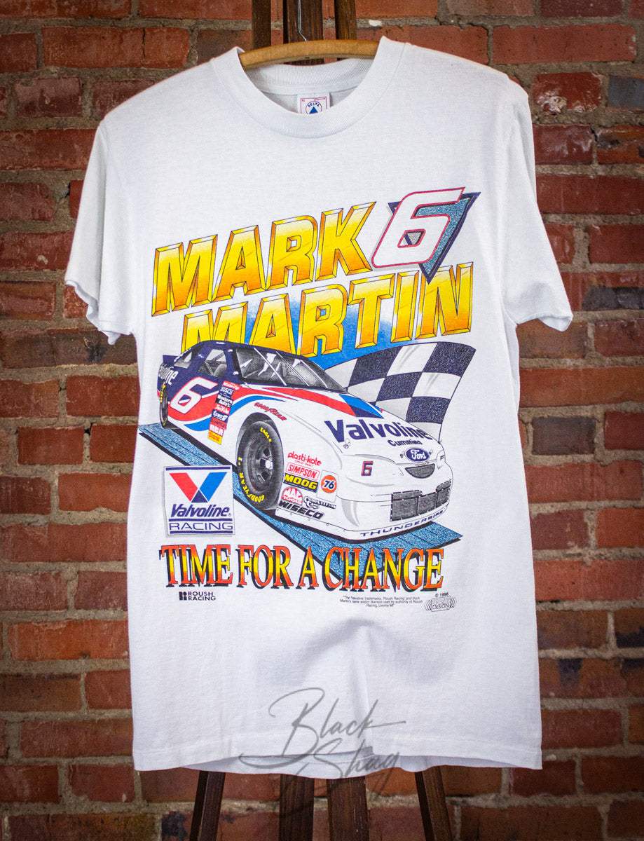 Vintage Mark Martin #6 Nascar Racing Graphic T Shirt 1996 White Medium ...