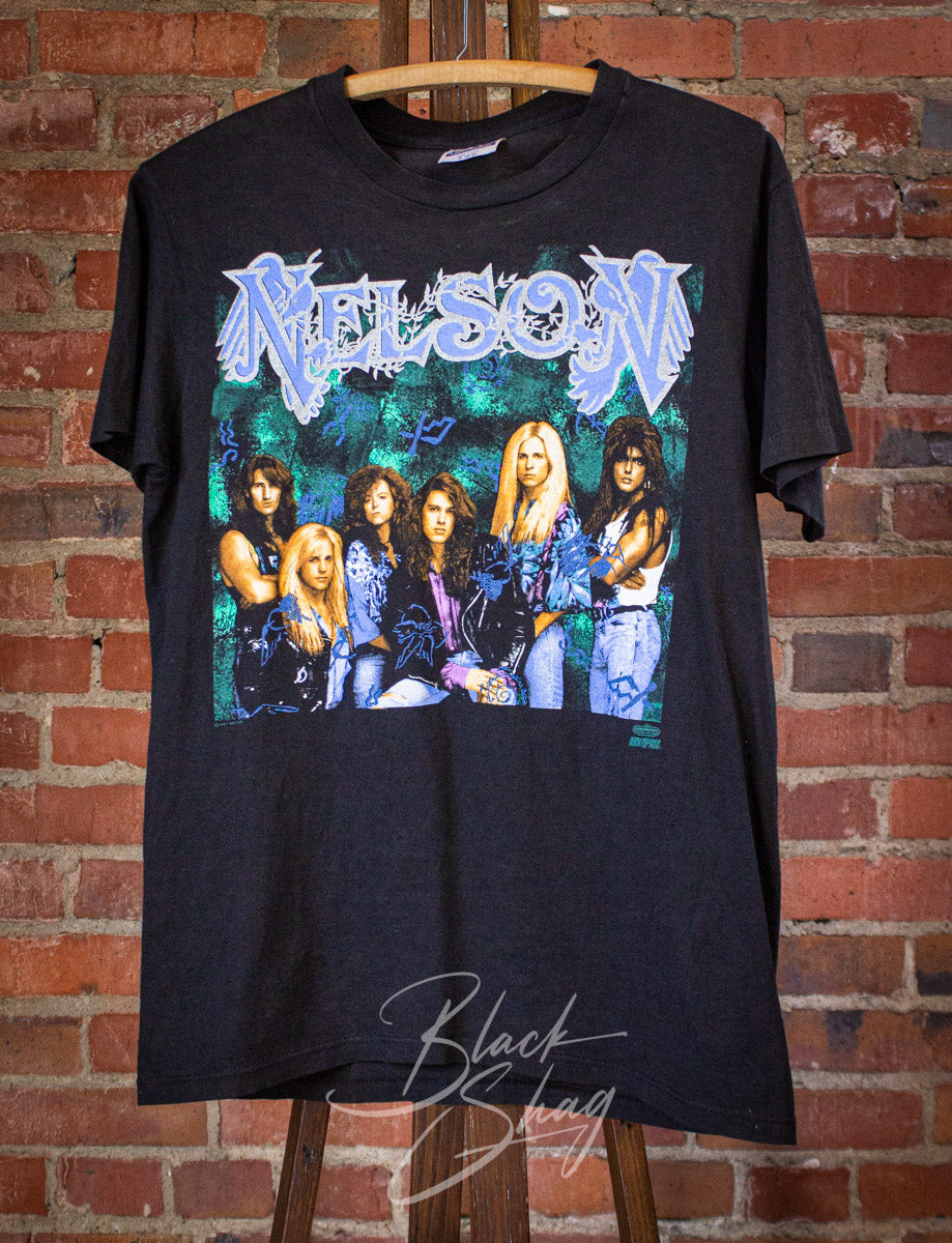 Vintage Nelson Concert T Shirt 1991 Black Medium – Black Shag Vintage