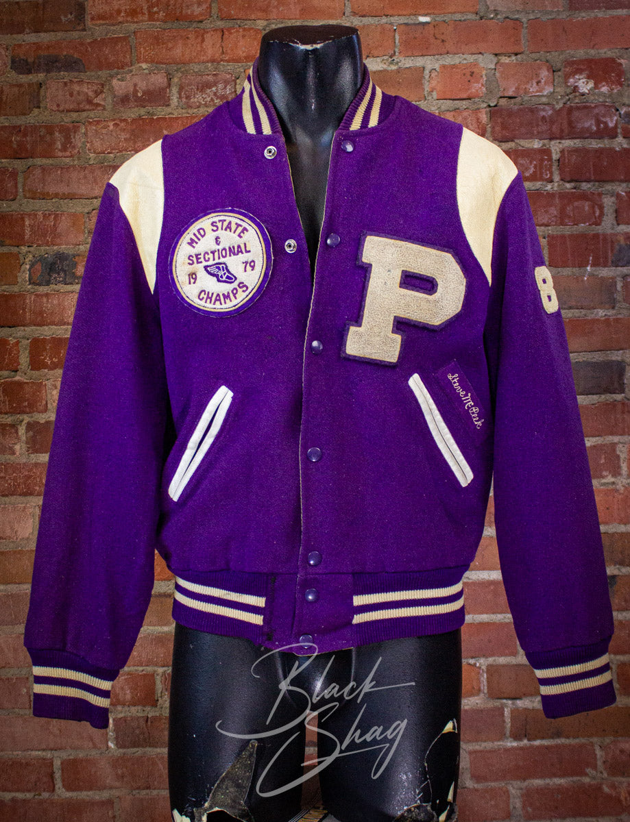 Vintage Tigers Purple Varsity Bomber Jacket 1979 Small – Black Shag Vintage