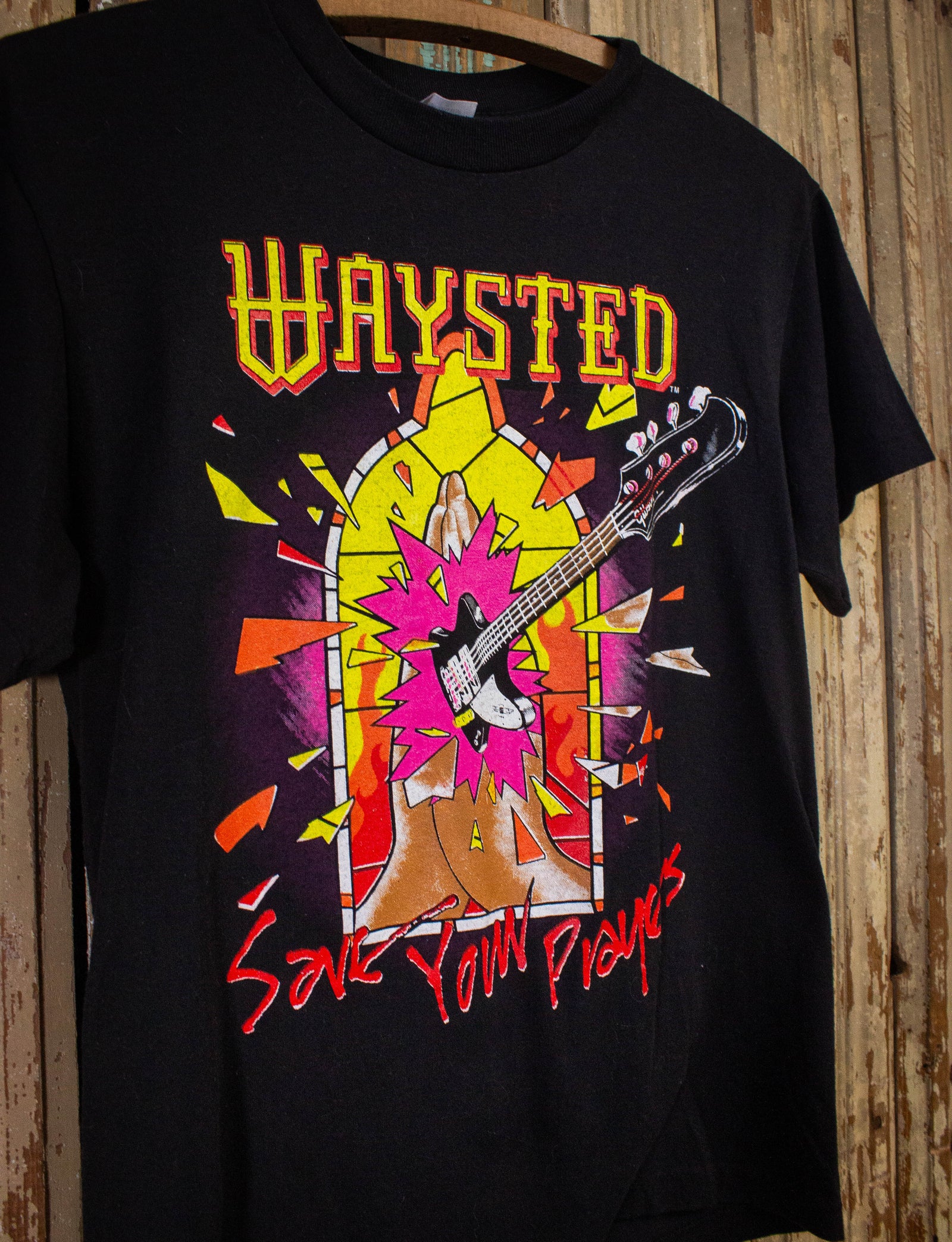 Vintage Waysted Save Your Prayers Concert T Shirt 1986 Black Small ...