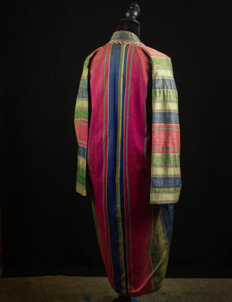 Vintage Ethnic Multicolor Striped Robe 40s Medium-Large – Black Shag ...