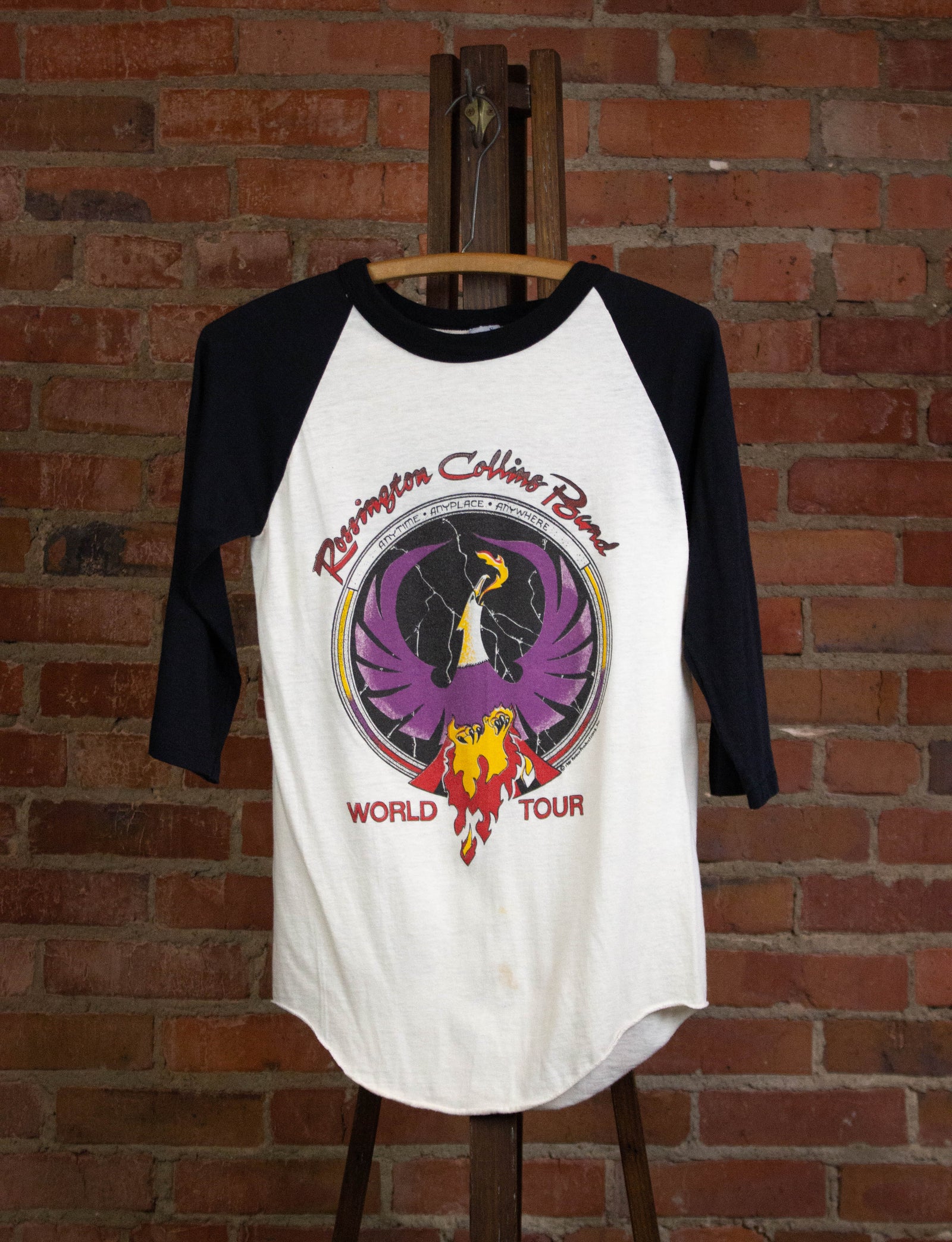 Vintage Rossington Collins Band 1981 World Tour Raglan Concert T Shirt ...